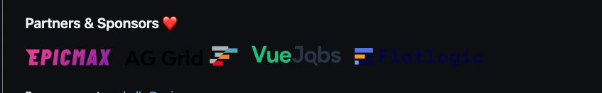 On dark theme sponsors are not very visible. · Issue #2390 · epicmaxco/vuestic-ui · GitHub