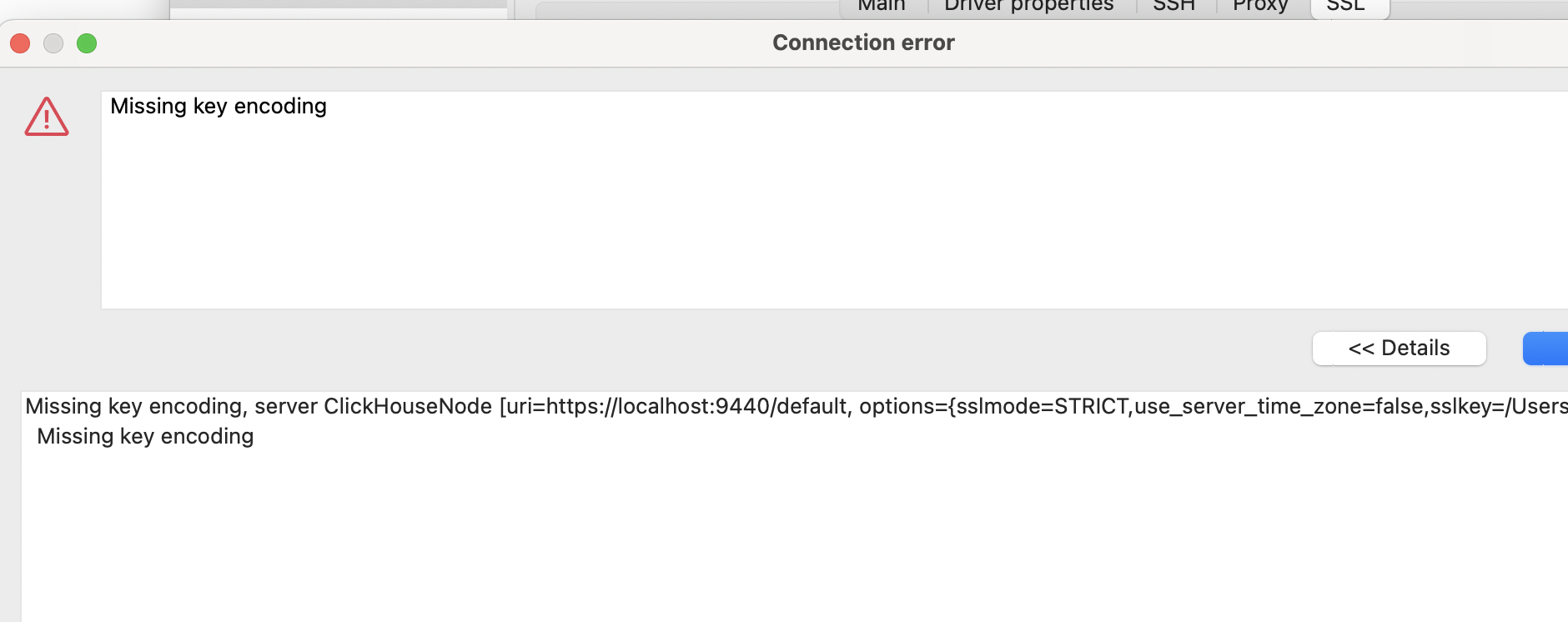 Connectivity issues with Clickhouse using SSL · Issue #19497 · dbeaver/dbeaver · GitHub