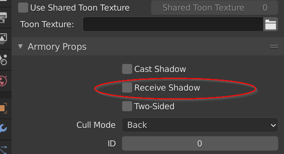 BUG: Implemented receive shadow prop · Issue #7 · armory3d/driver_celshade · GitHub