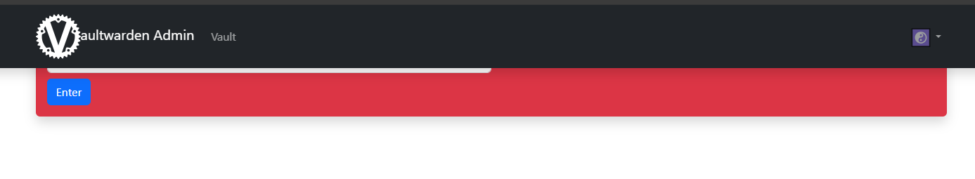 New Header In Admin Panel Blocking Login Form · Issue 3900 · Dani Garcia Vaultwarden · Github