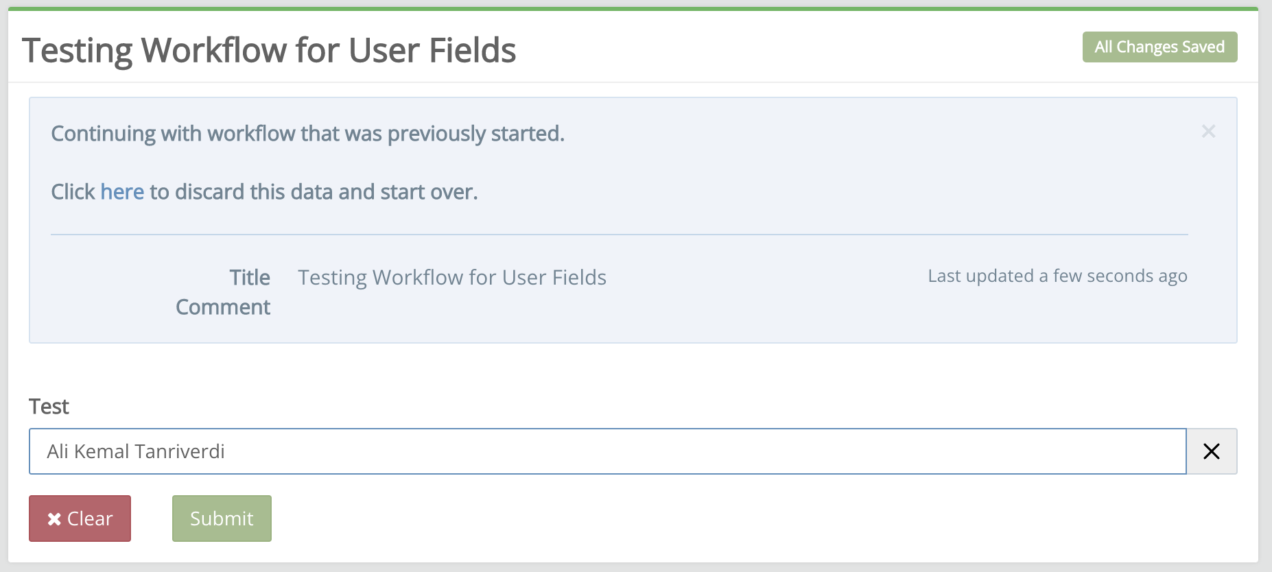 Workflow does save field value if there exists a Value Calculation (method) on a "user" type ...