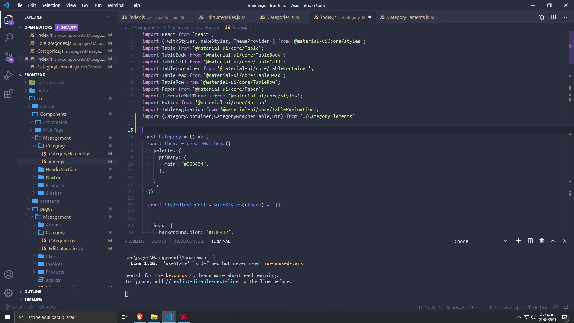createMuiTheme Bug with change of the colors · Issue #25872 · mui/material-ui · GitHub
