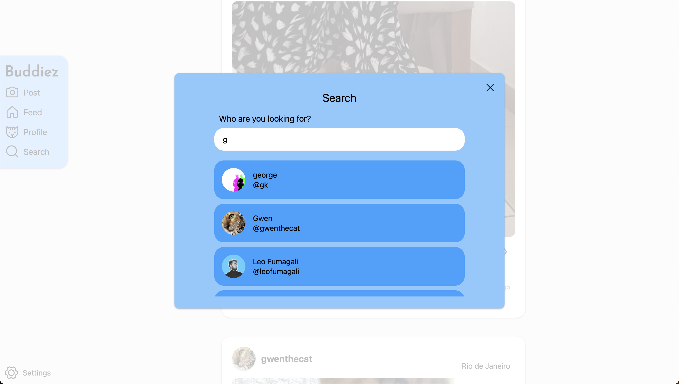 GitHub - Leofumagali/Buddiez: A full-stack social network to connect our best friends. Built ...