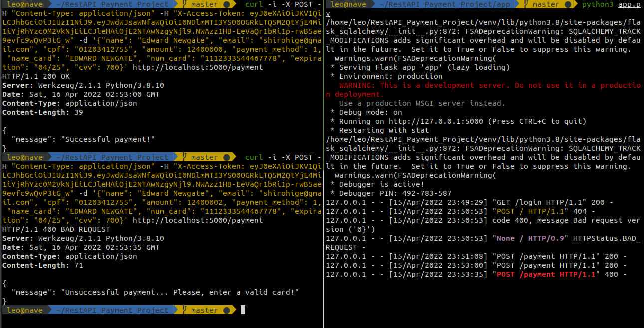 GitHub - leoandrade20/REST-API-Project: Projeto simples de uma REST API para pagamentos usando ...