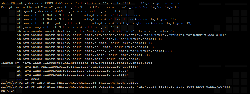 Not able to create context · Issue #1376 · spark-jobserver/spark-jobserver · GitHub