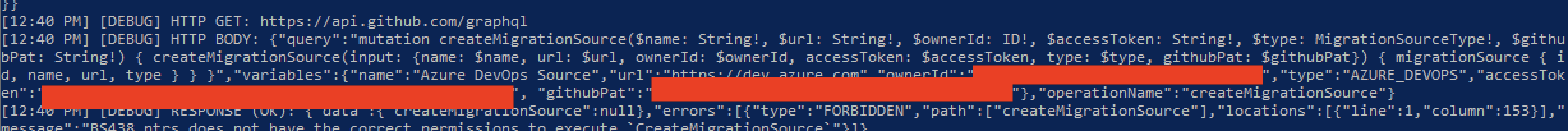 Don's show the sensitive tokens (e.g. ADO PAT and GH_PAT) during the migration steps · Issue ...