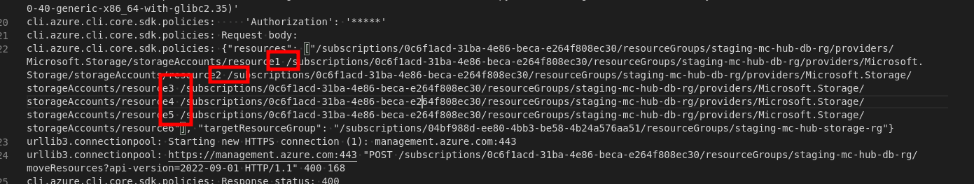 az resource move generate invalid json when passing multiple resources resources · Issue #26645 ...