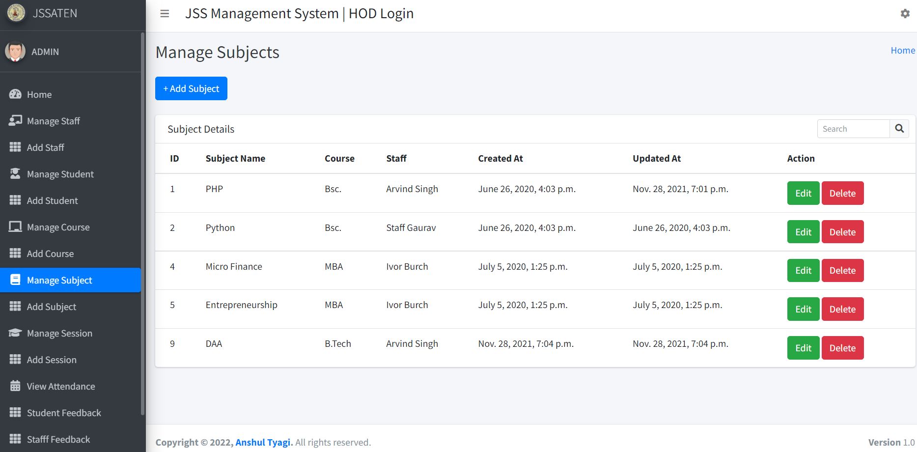 GitHub - anshulty21/University-Management-System