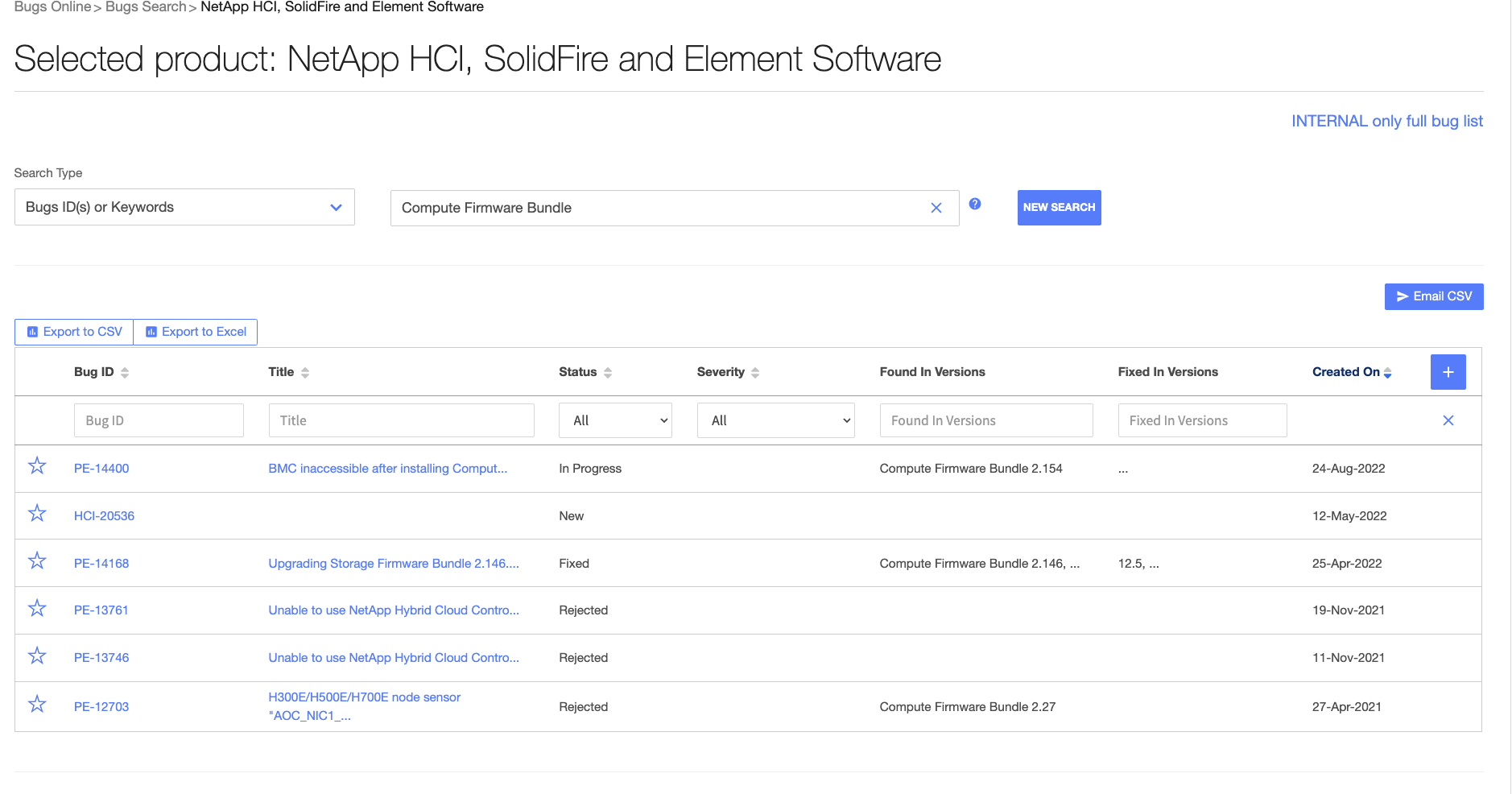 Resolved and known issues by compute firmmware bundle · Issue #304 · NetAppDocs/hci · GitHub