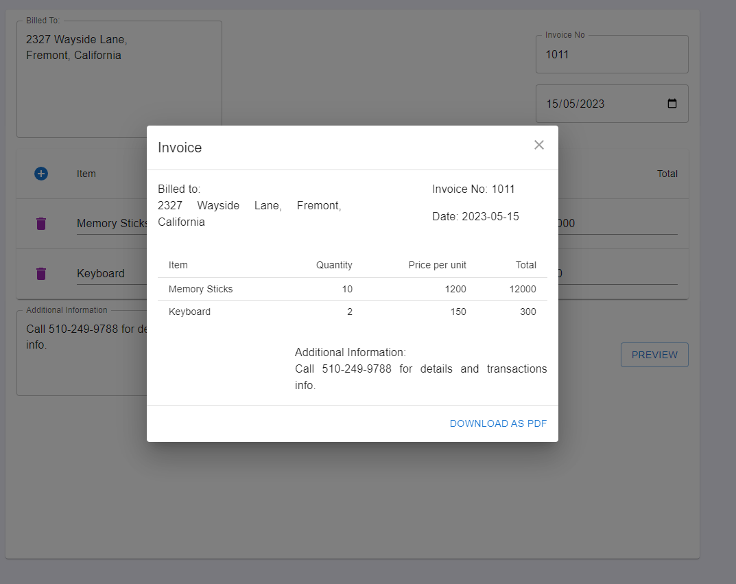 GitHub - Baizura-cloud/Invoice_generator: Generate invoice as PDF