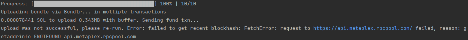 [Bug]: Error: failed to get recent blockhash · Issue #1989 · metaplex-foundation/metaplex · GitHub
