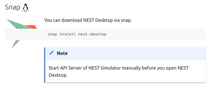 Docs: Incorrect rendering in the Snap installation guide · Issue #523 · nest-desktop/nest ...