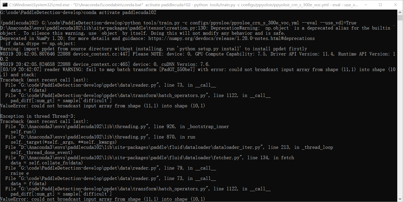 develop版本训练ppyoloe报错 · Issue #5406 · PaddlePaddle/PaddleDetection · GitHub