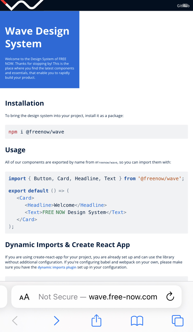 Documentation is not accessible via mobile · Issue #229 · freenowtech/wave · GitHub