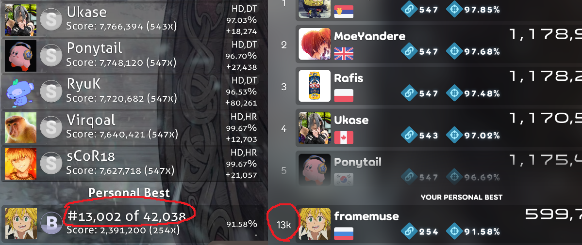 Change the way a map rank is displaying · Issue #12686 · ppy/osu · GitHub