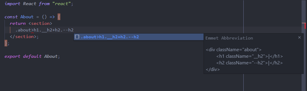 Emmet for Yandex BEM doesn't work in JSX · Issue #136532 · microsoft/vscode · GitHub