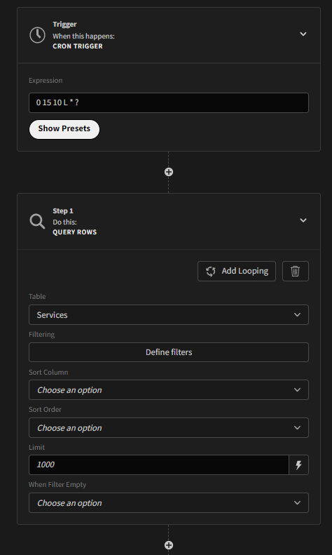 How to retrieve data from a specific row and column to another table through automation ...