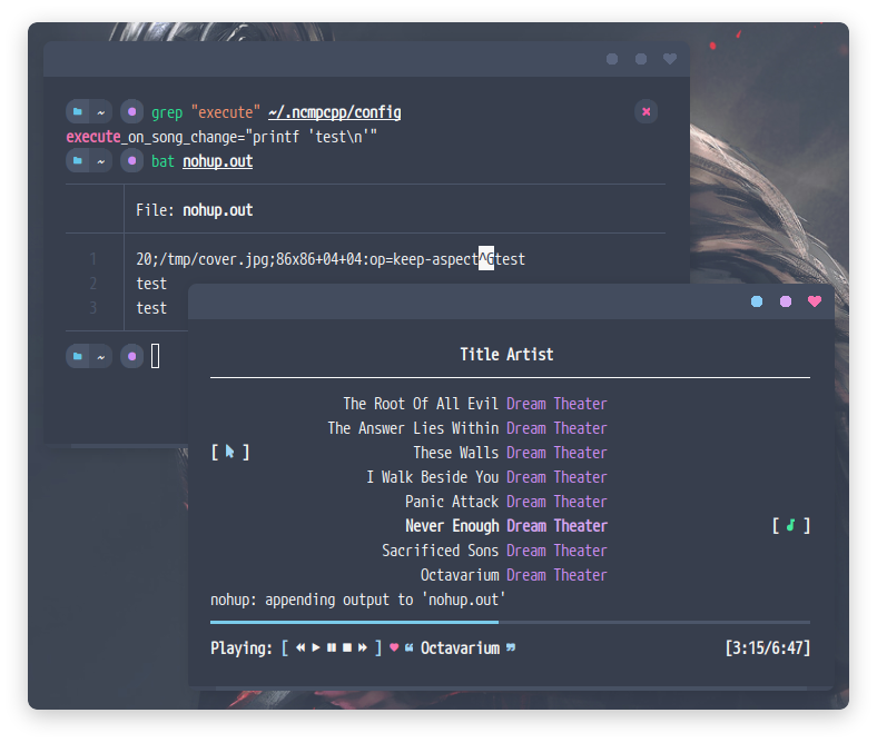 [BUG] execute_on_song_change can't execute printf/echo command (0.9.x) · Issue #435 · ncmpcpp ...