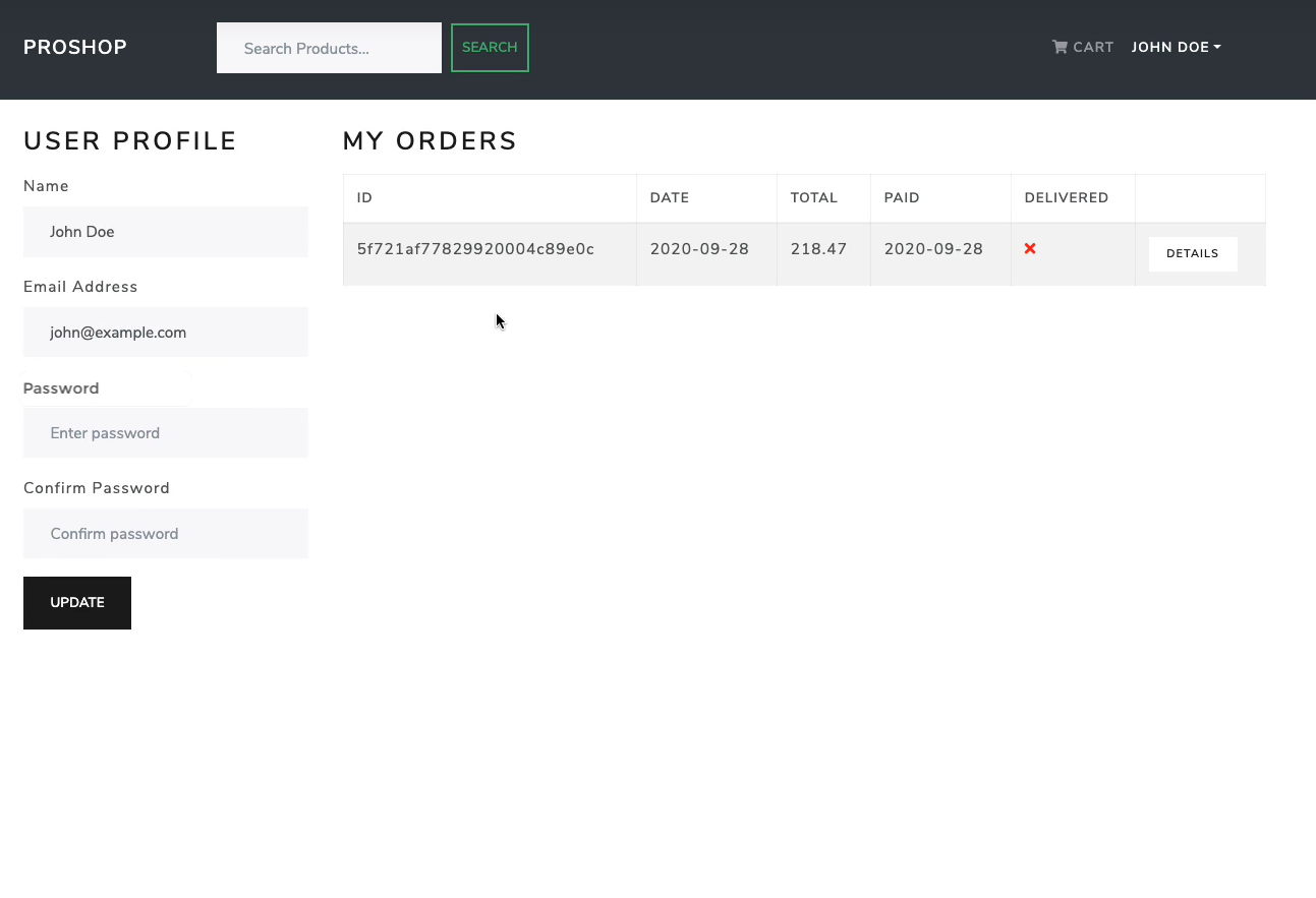 GitHub - zakarya23/proshop_ecommerce: A ecommerce website for selling & buying products. Uses ...