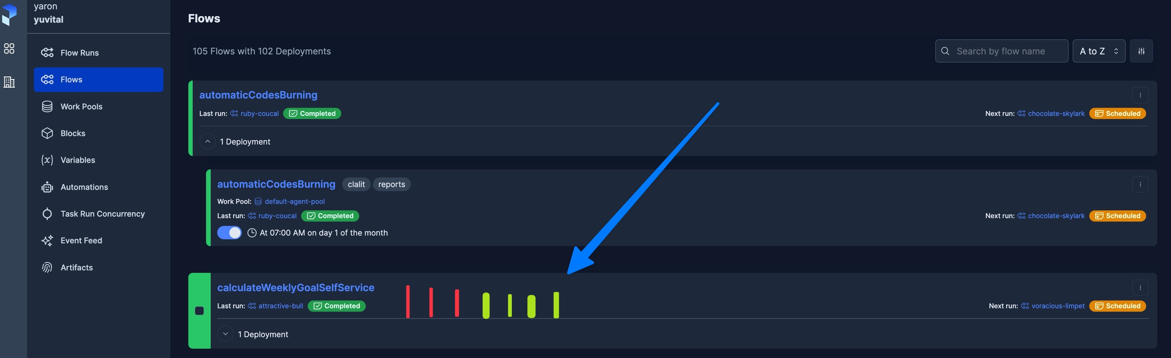 "red green" bars are missing in the new Flows screen · Issue #9485 · PrefectHQ/prefect · GitHub
