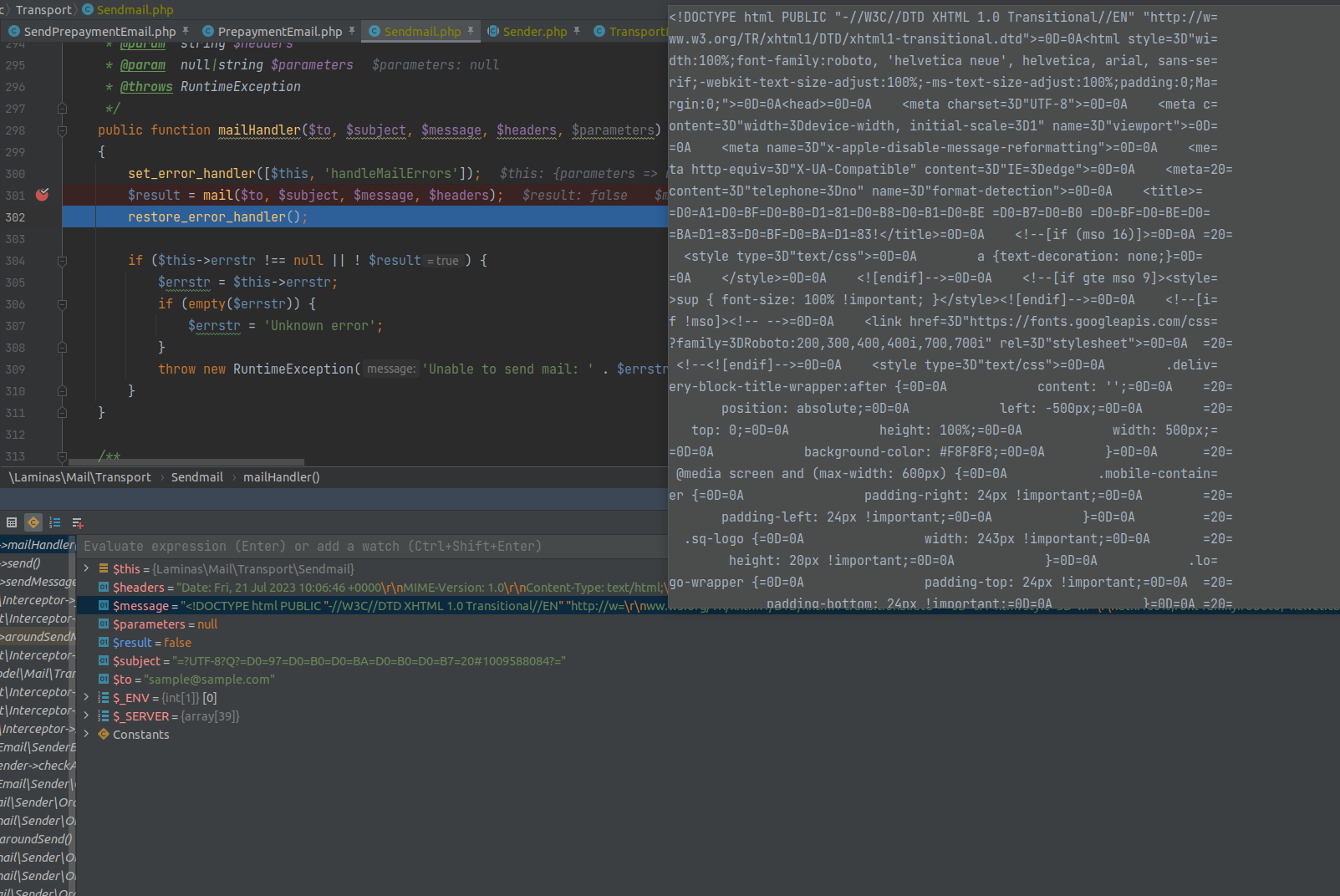 Mime prepare email message body error · Issue #247 · laminas/laminas-mail · GitHub