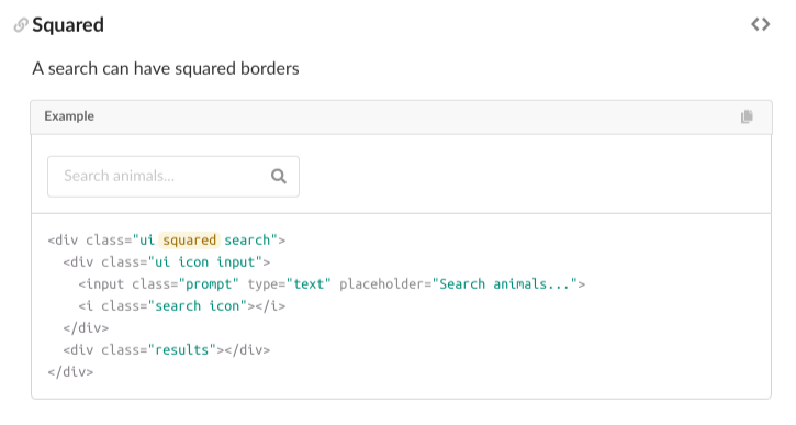 [Search] Search field with non-rounded borders · Issue #1558 · fomantic/Fomantic-UI · GitHub