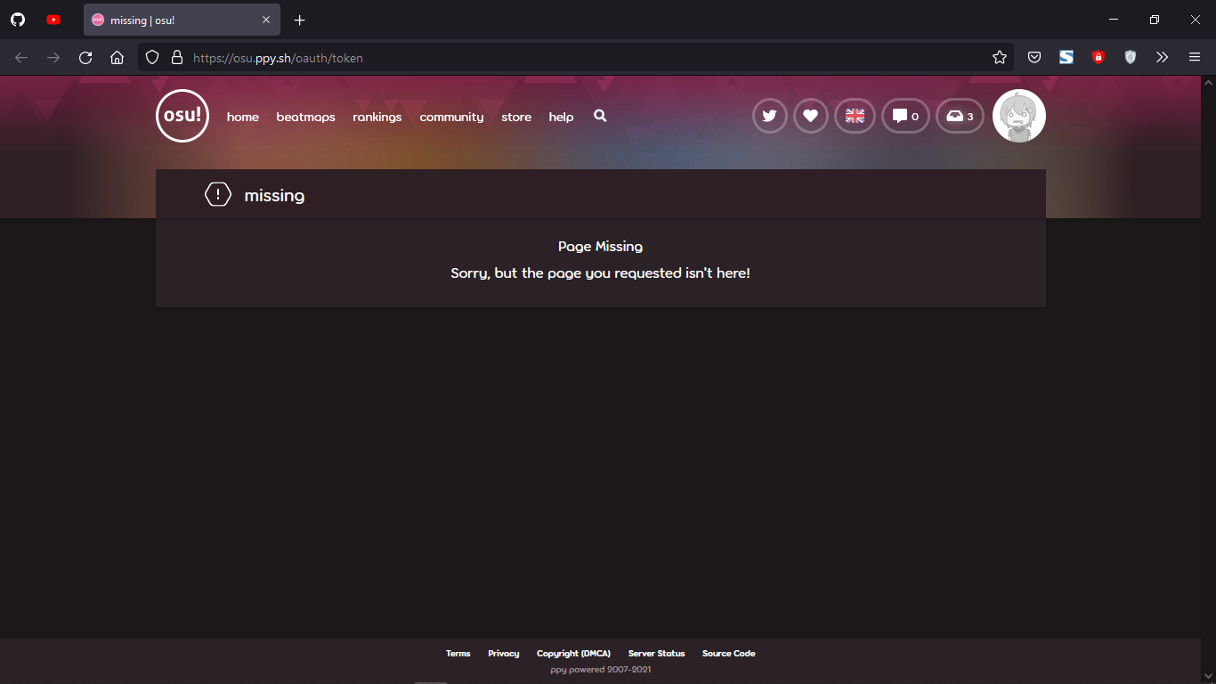 I can't login to my osu lazer account or use any internet-related ...