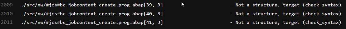 check_syntax: Not a structure, target (header lines) · Issue #1073 · abaplint/abaplint · GitHub