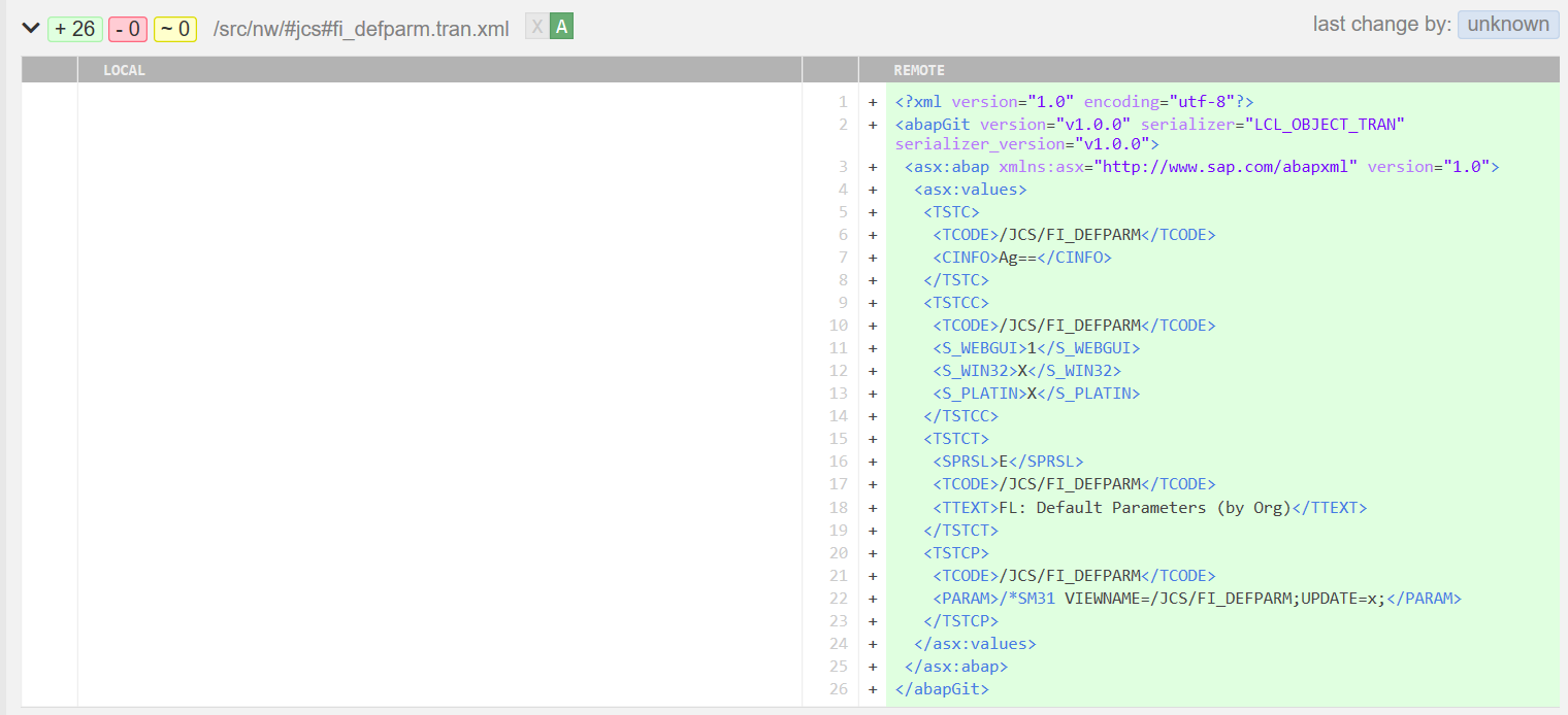 Object TRAN: No package information in XML causing differences · Issue #3729 · abapGit/abapGit ...