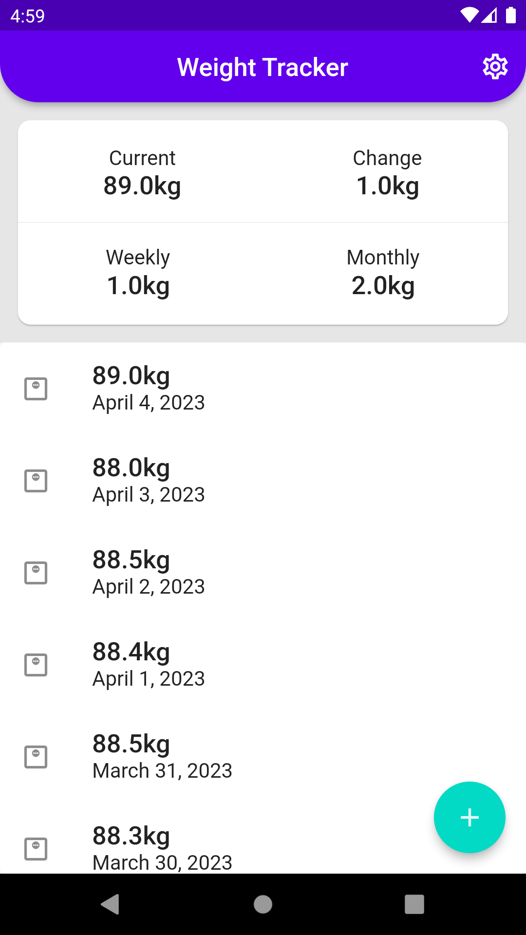 Simple Weight Tracker App With Flutter