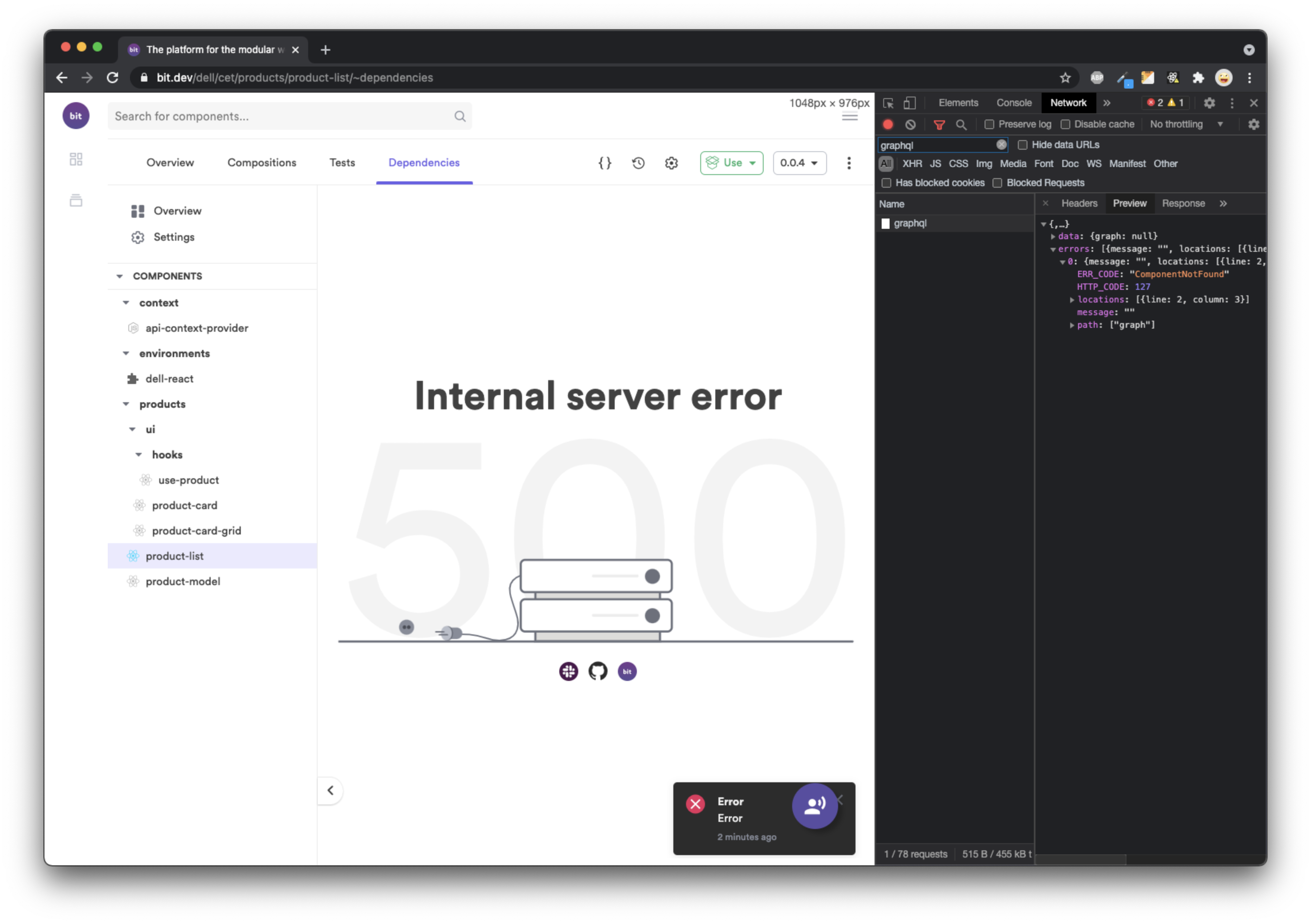 Missing error message for "ComponentNotFound" in Graph API · Issue #3993 · teambit/bit · GitHub