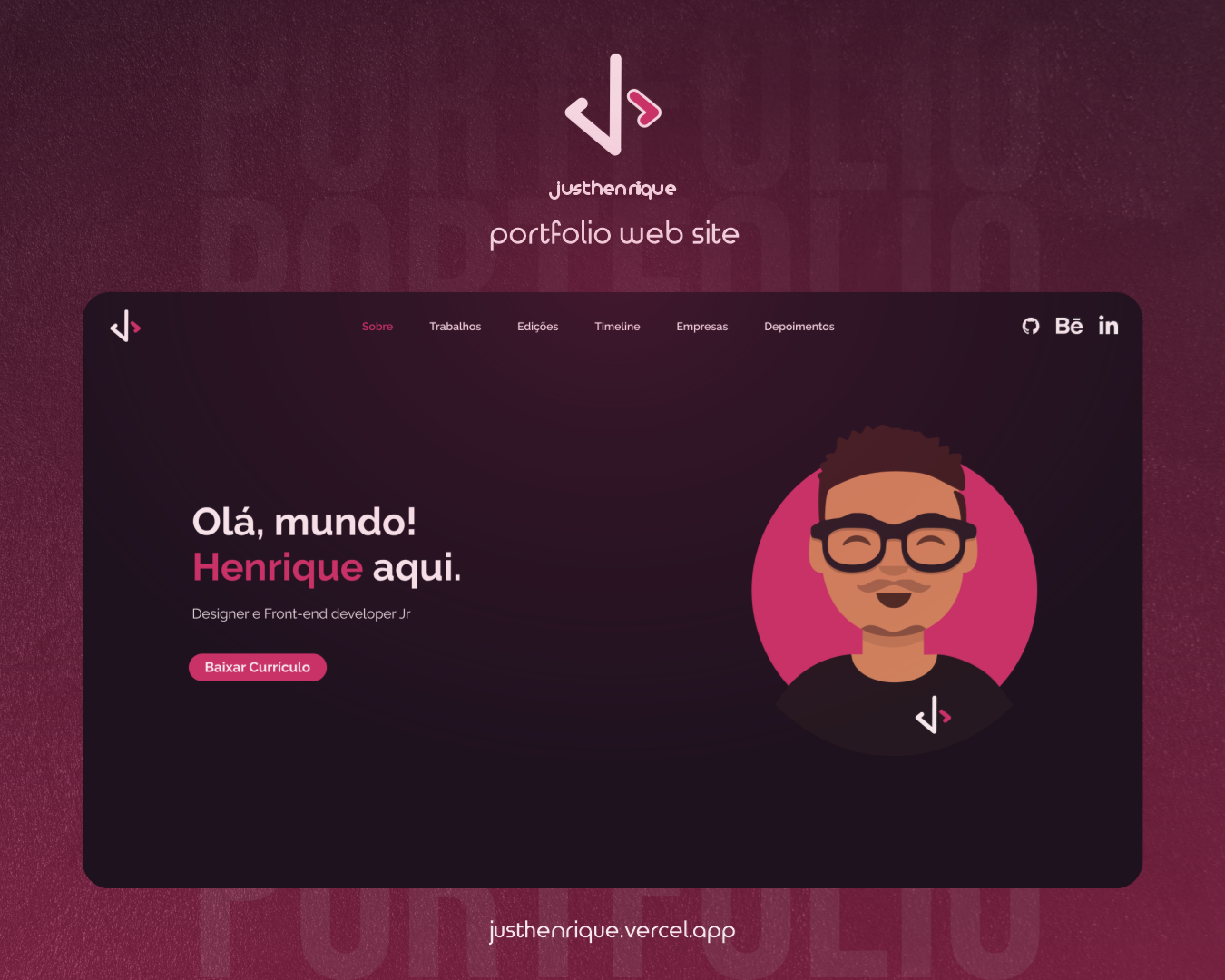 GitHub - justhenrique/webportfolio: Portfolio Web Site