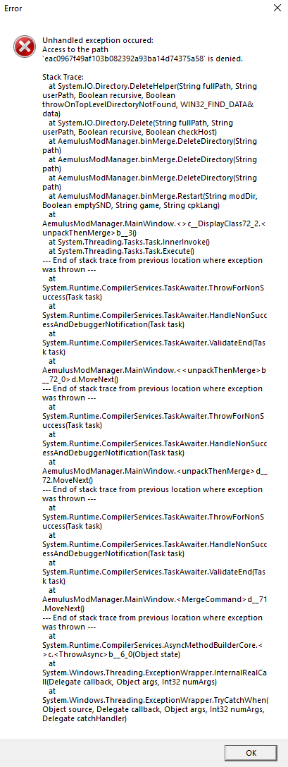Consistent Path Error (P3Fes) · Issue #18 · TekkaGB/AemulusModManager ...