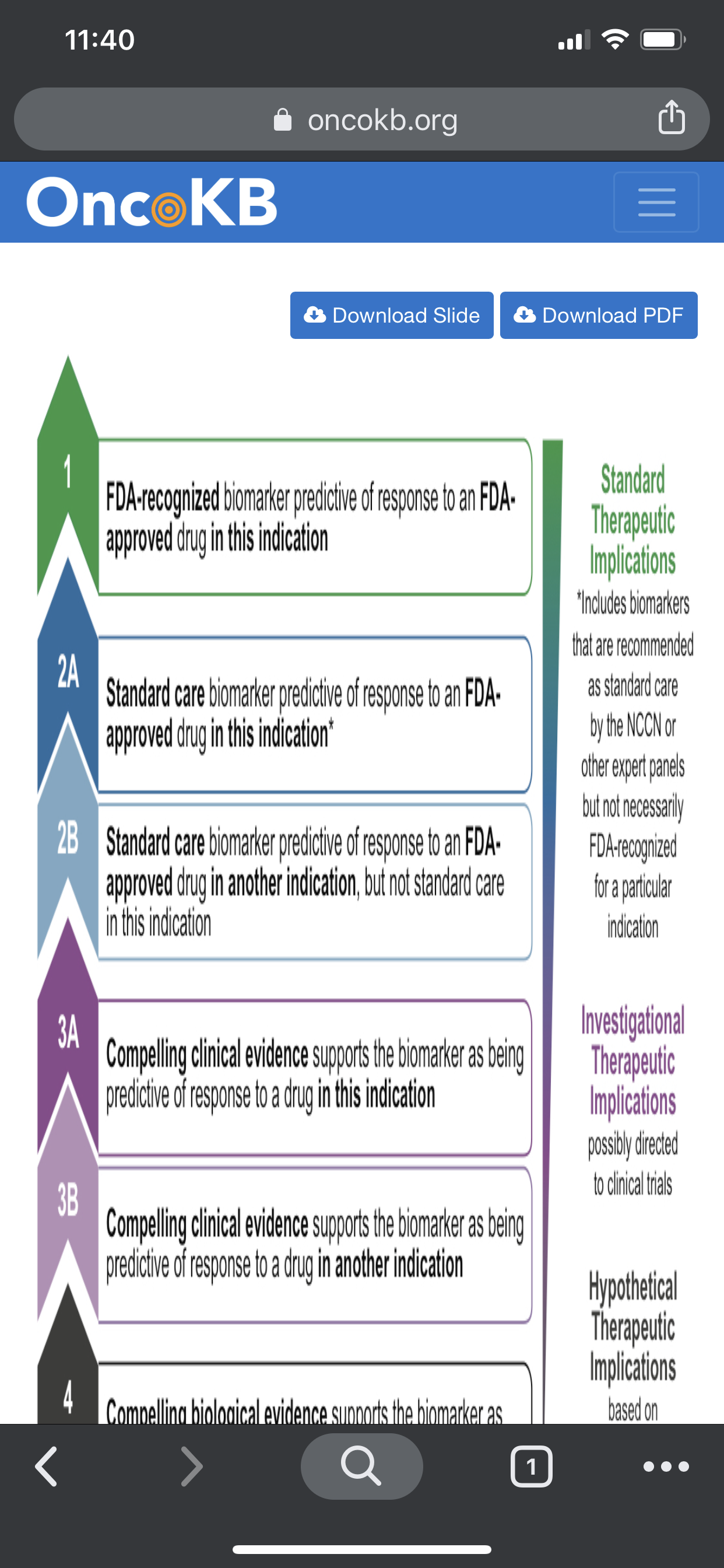 The LoE is stretched in mobile version · Issue #1841 · oncokb/oncokb · GitHub