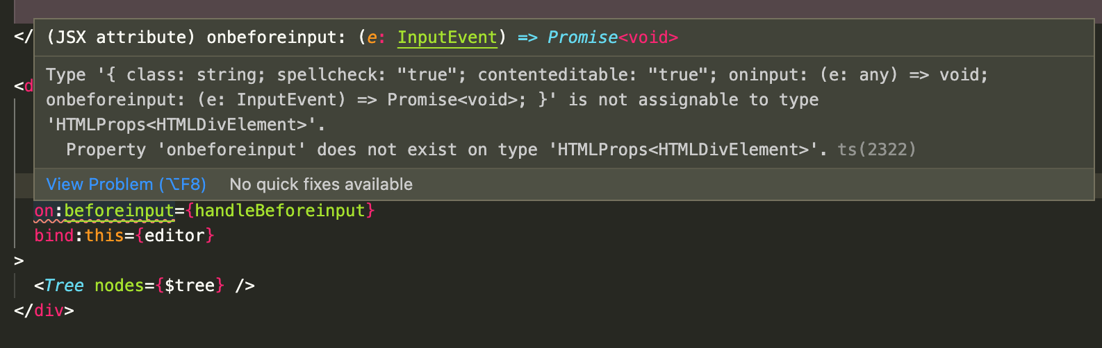 on:beforeinput causes warning · Issue #1016 · sveltejs/language-tools · GitHub