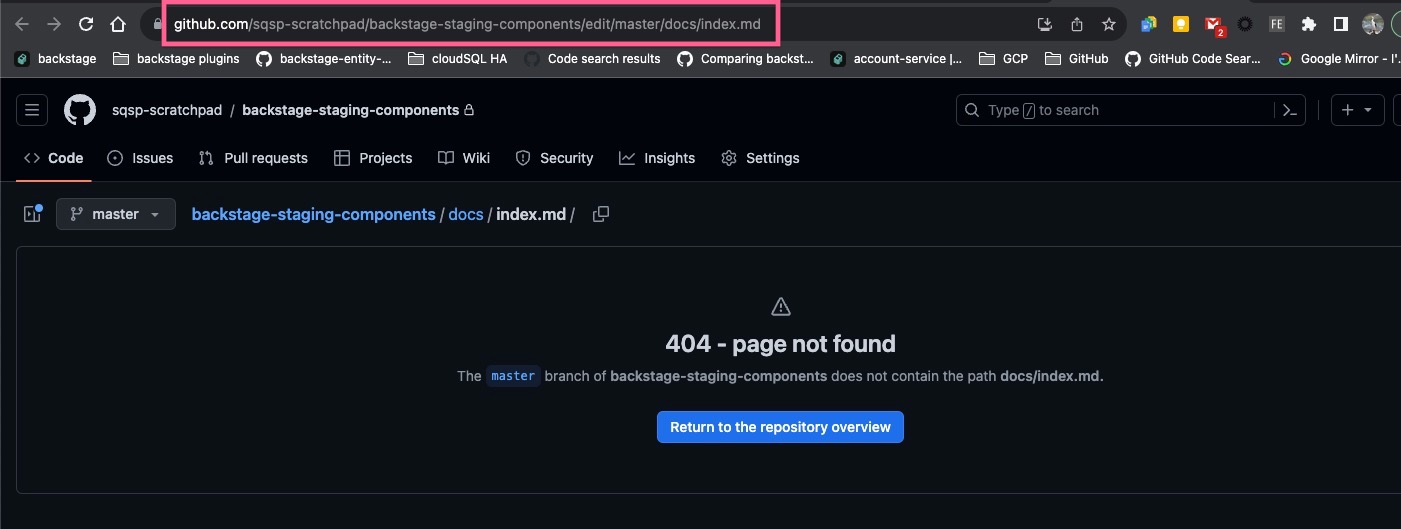 馃悰 Bug Report Techdocs In Content Edit Link Leads To Missing Page If Techdocs Annotation Isn T