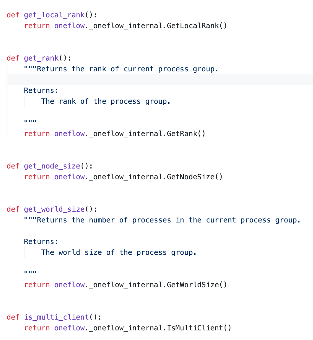flow.env下get_world_size、get_node_size等获得节点个数的函数API文档补充 · Issue #7090 · Oneflow-Inc/oneflow · GitHub