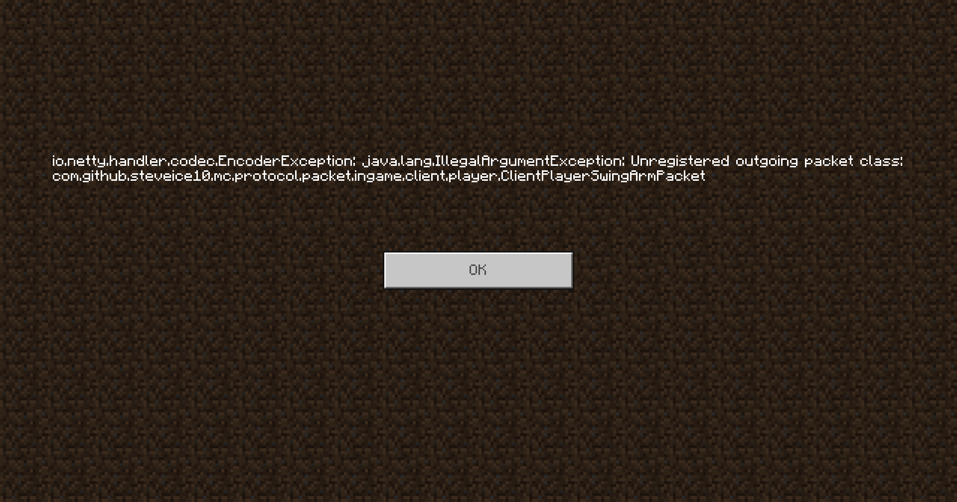 ClientPlayerSwingArmPacket kick · Issue #329 · GeyserMC/Geyser · GitHub