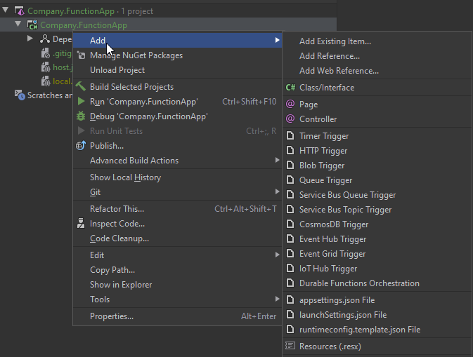 Solution/project name causes Rider to not recognize it as an Azure Function · Issue #315 ...