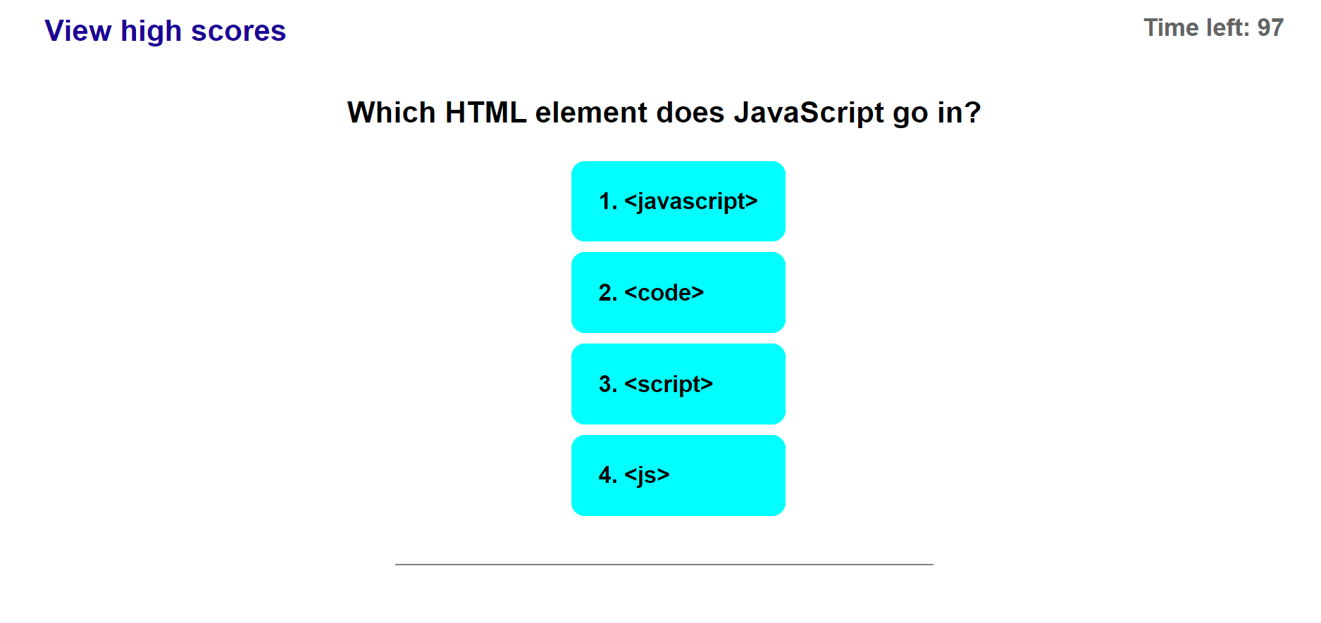 GitHub - gstockha/code-quiz