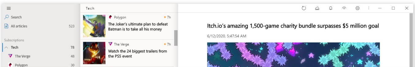 Has the tri-column view been deleted now? · Issue #201 · yang991178/fluent-reader · GitHub