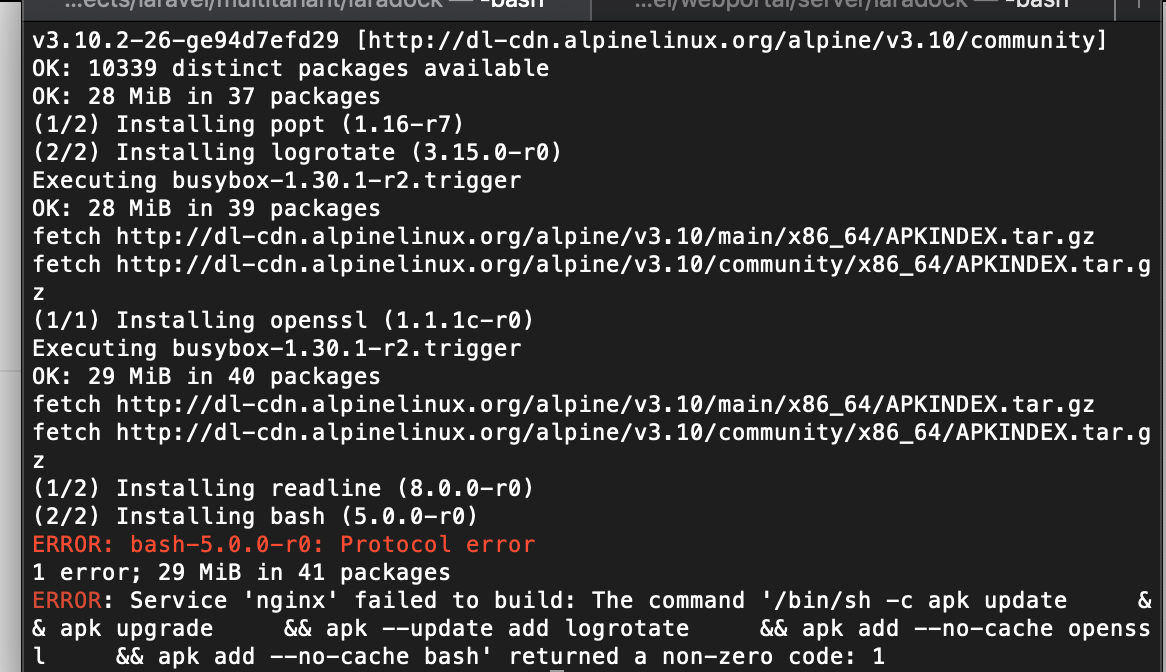 error while building nginx · Issue #2264 · laradock/laradock · GitHub
