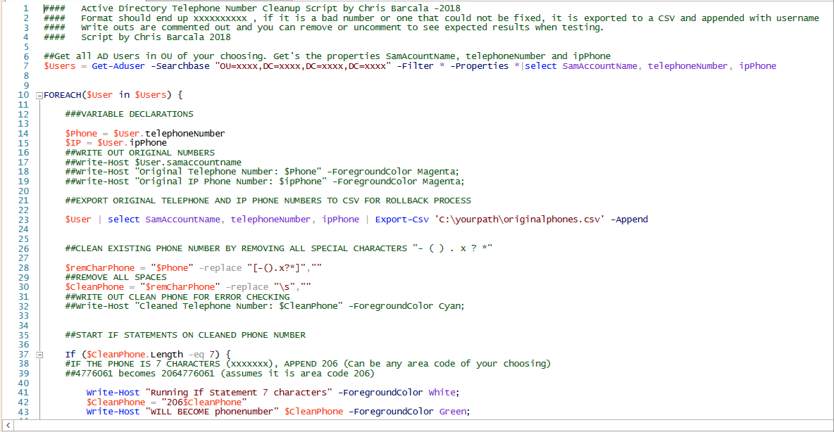 GitHub - cbarcala23/AD-Powershell---Telephone-Numbers-Format-Cleanup