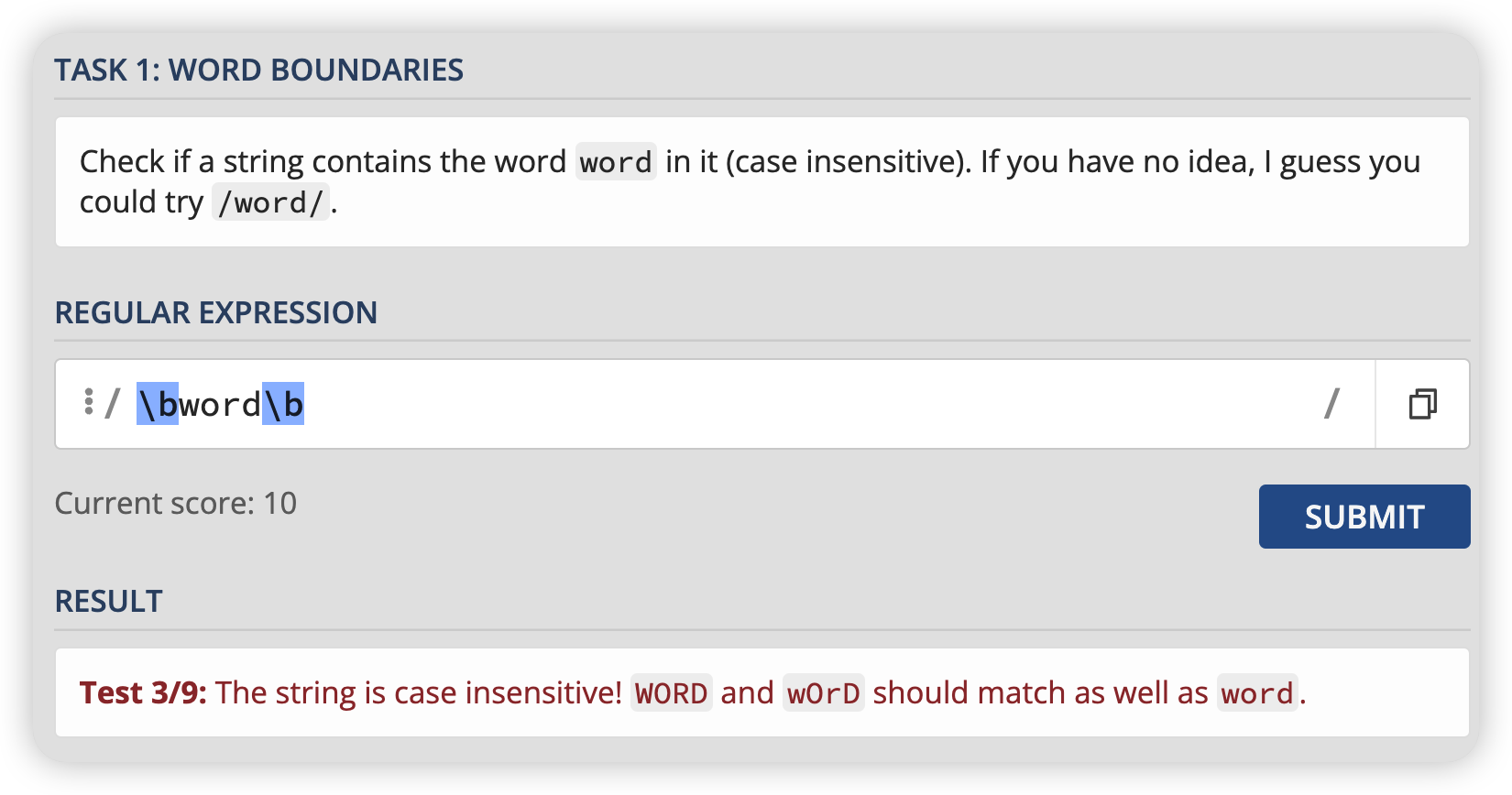 tasks 1 answer wrong · Issue #1 · RocktimRajkumar/regex101-quiz-solution · GitHub