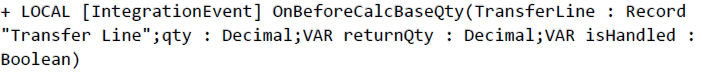 [EventRequest] table 5741 “Transfer Line”, CalcBaseQty [Local] · Issue #3808 · microsoft ...