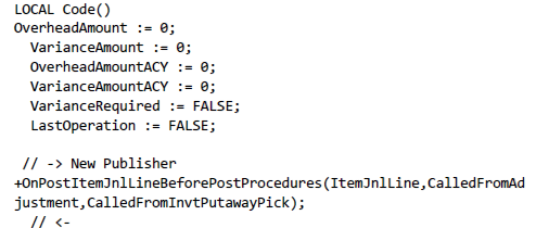 [EventRequest] Codeunit 22 “Item Jnl. – Post Line”, Code[Local] · Issue ...