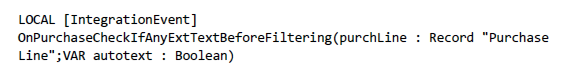 [EventRequest] Codeunit 378 “Transfer Extended Text”, PurchCheckIfAnyExtText [External] · Issue ...