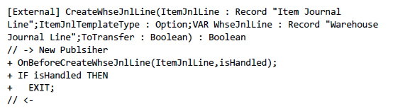 [EventRequest] Codeunit 7302 “WMS Management”, [External] CreateWhseJnlLine · Issue #3865 ...