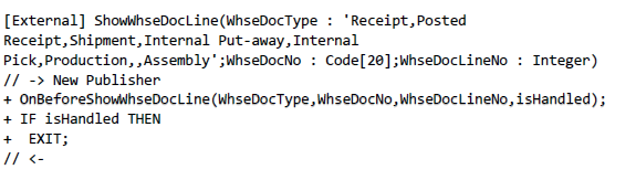 [EventRequest] Codeunit 7302 “WMS Management”, [External] ShowWhseDocLine · Issue #3866 ...
