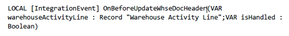 Eventrequest Codeunit 7307 “whse Activity Register” Local